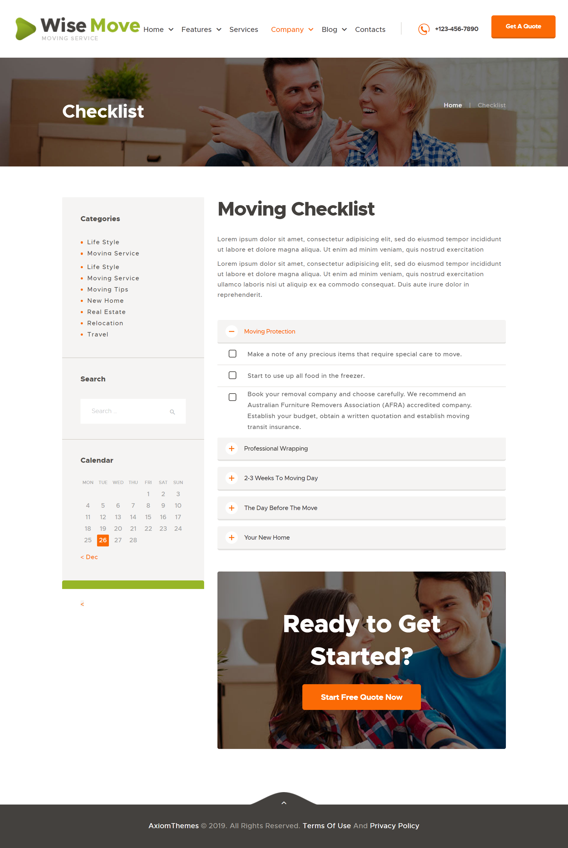 Wise Move | Relocation and Storage Services WordPress Theme by axiomthemes